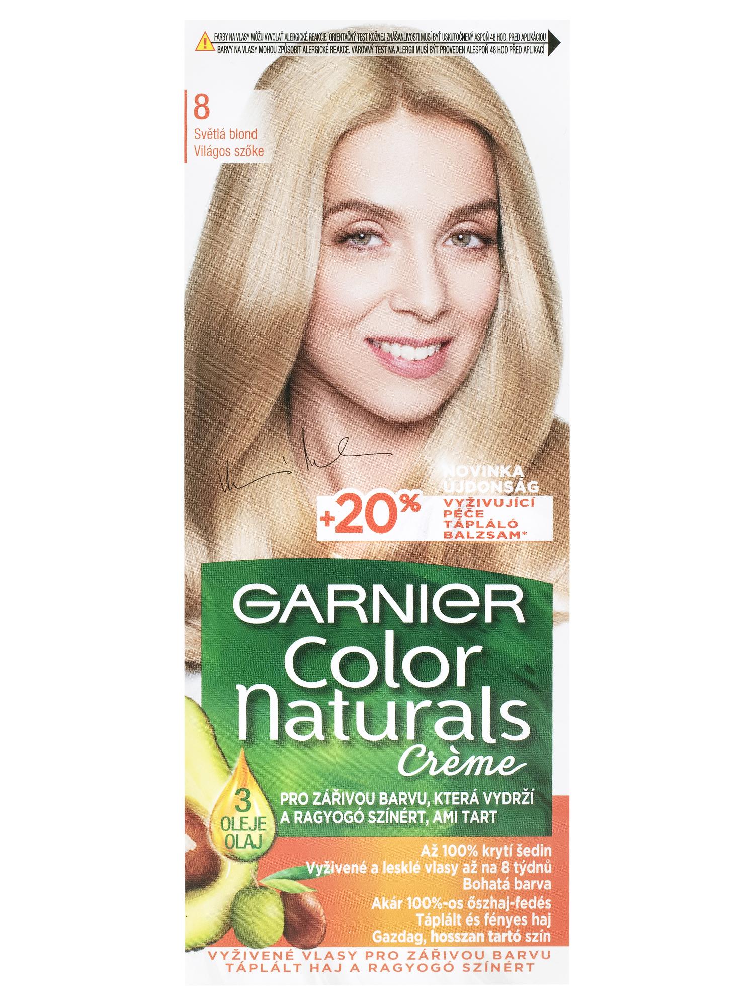 Farba do trwałej koloryzacji Garnier Color Naturals 8 jasny blond ...