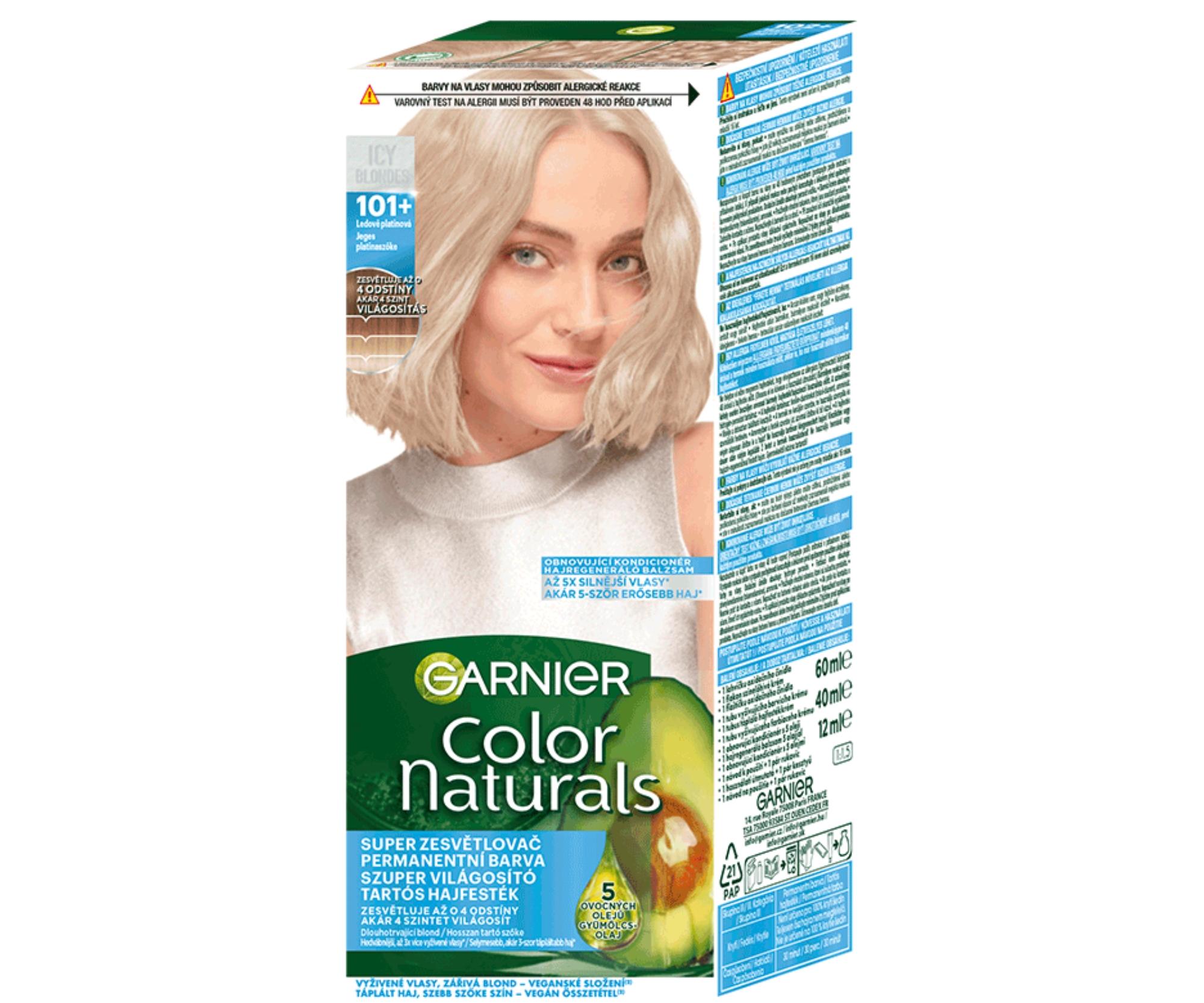 Farba rozjaśniająca do włosów Garnier Color Naturals - 101+ lodowy ...