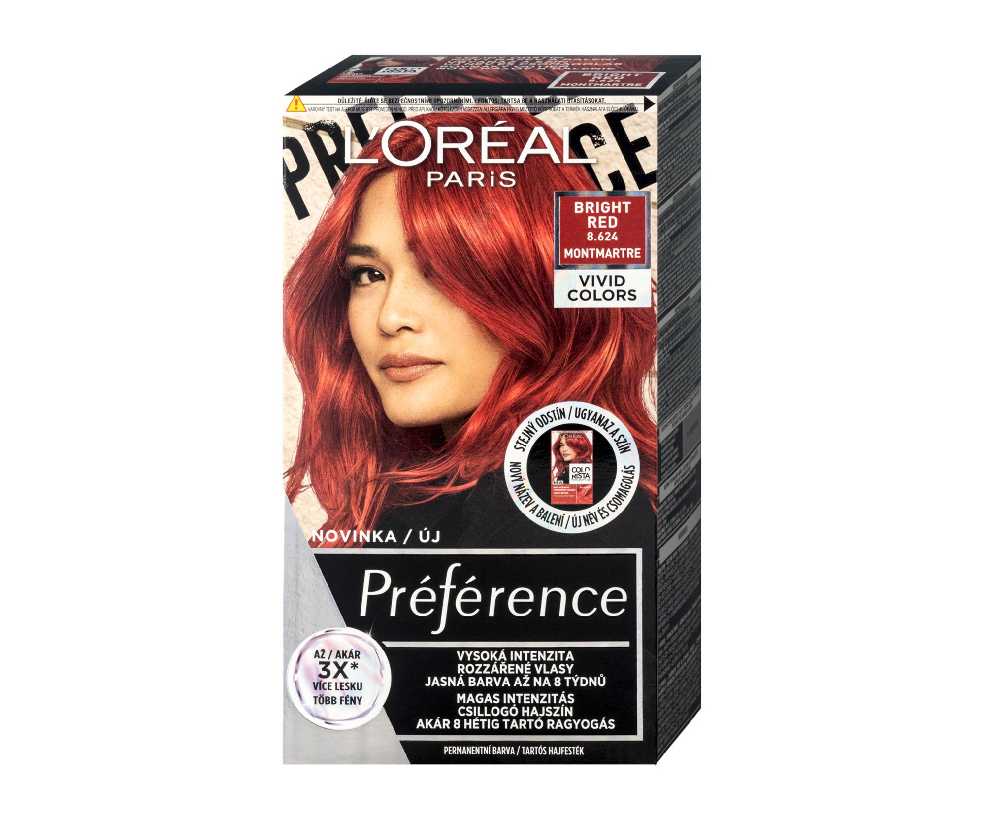 Farba do trwałej koloryzacji Loréal Préférence 8.624 Bright Red - L ...